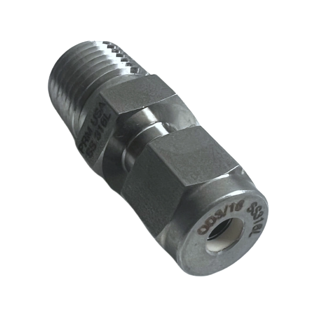 Stainless Steel Male Connector 3 16 X 1 4 MPT Stainless Steel Male Connector 3 16 X 1 4 MPT